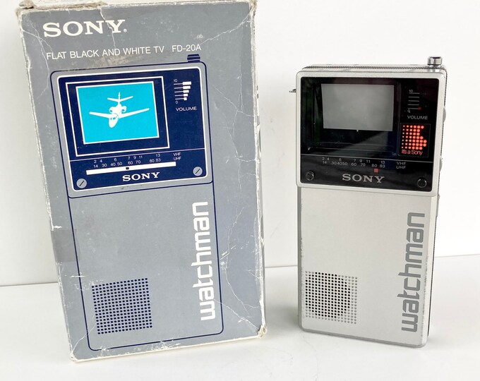 Vintage Sony Watchman TV - Sony Watchman - Vintage TV - Etsy
