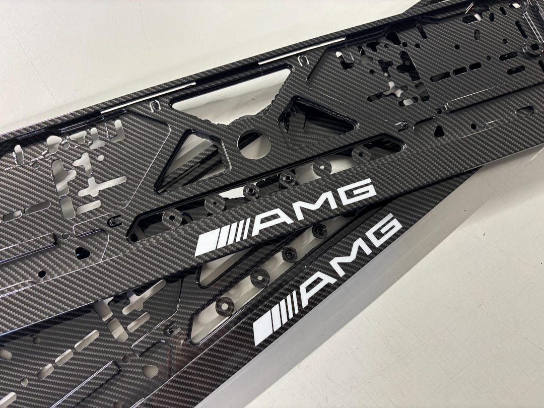 2x Mercedes Benz AMG CARBON Number Plate Surround Holder Frame - Etsy