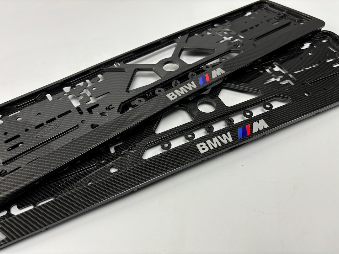 CARBON BMW M Number Plate Surround Holder Frame 2x SET - Etsy