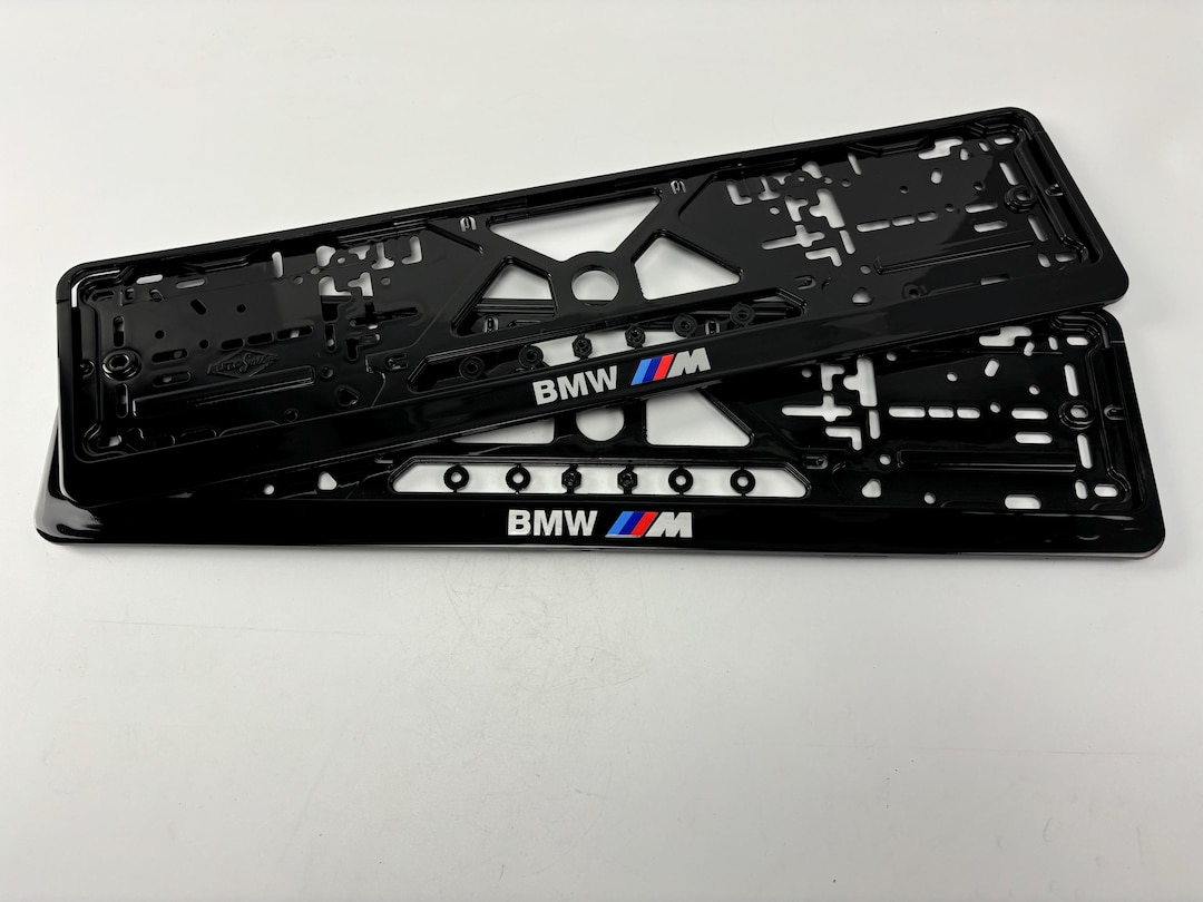 2x Glossy Black BMW M Number Plate Surround Holder Frame - Etsy