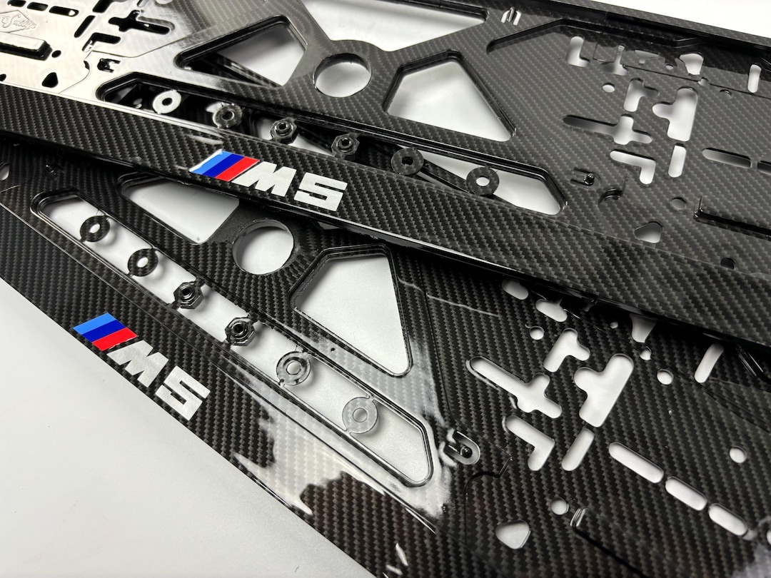 2x CARBON BMW M5 Number Plate Surround Holder Frame - Etsy