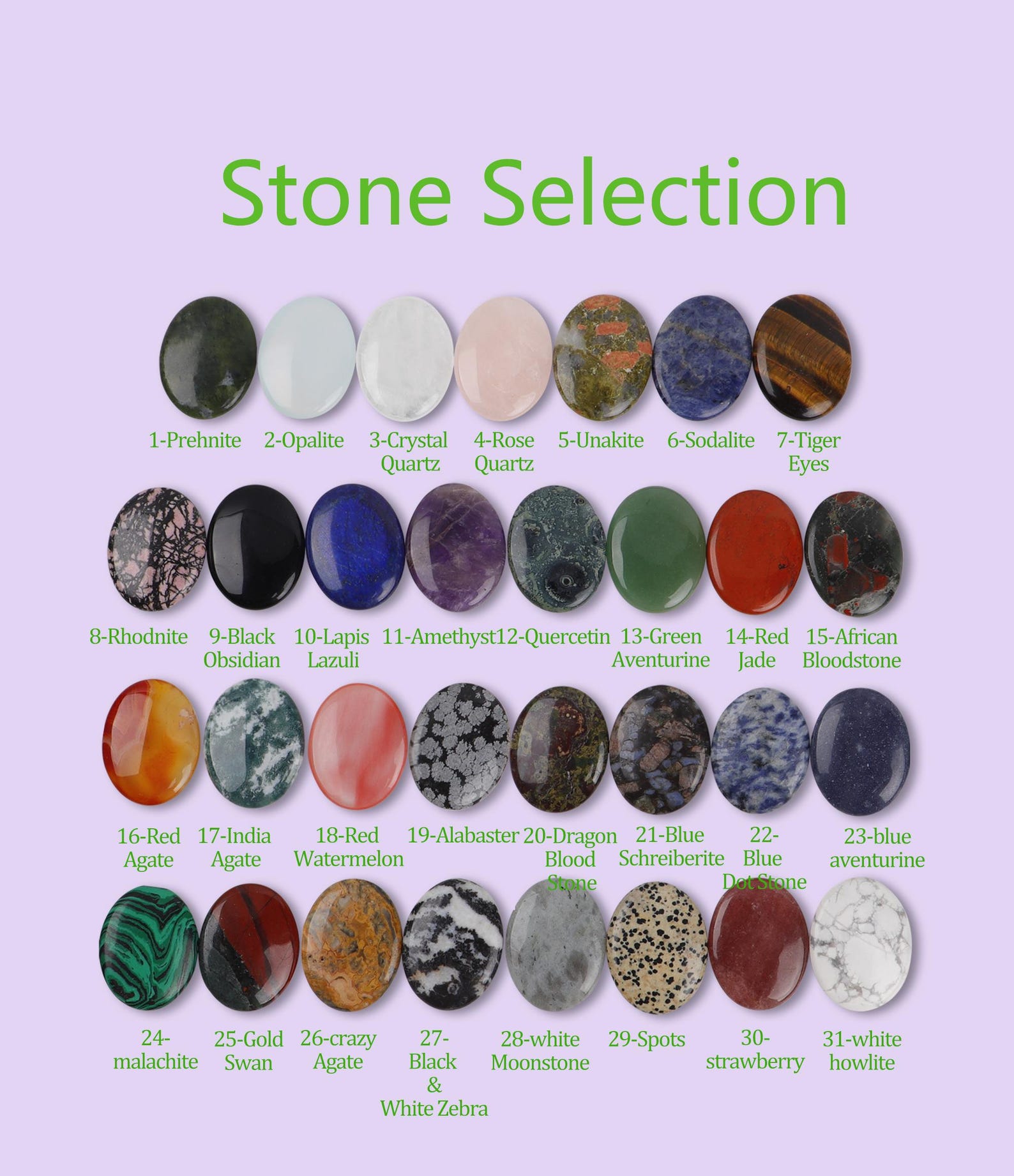Handmade Crystal Worry Stone for Stress Relief, Pocket Comfort Stone ...