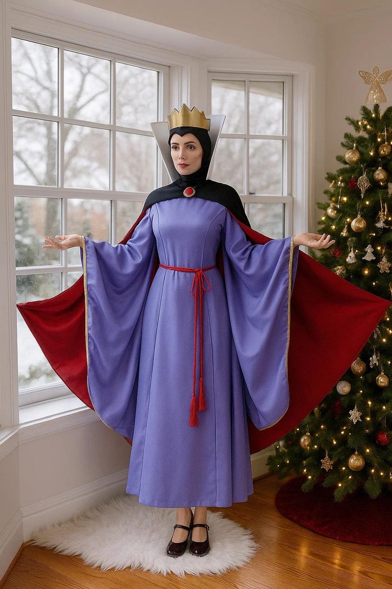 Evil Queen Cosplay Costume – Snow White Villain Dress, Handmade Gothic ...