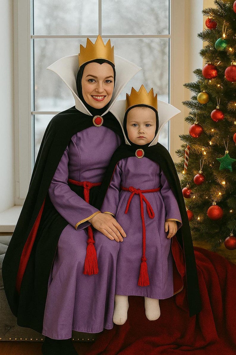 Evil Queen Cosplay Costume – Snow White Villain Dress, Handmade Gothic ...