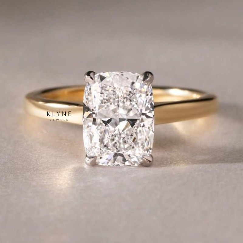 Cushion Cut Handmade Ring - Etsy