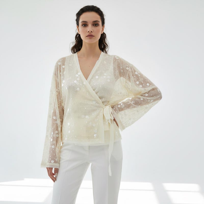Sheer Overlay Top - Etsy