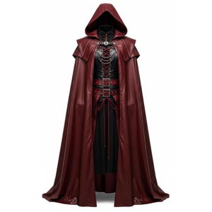 Handmade Leather Vampire Cloak With Vest – Gothic Dracula Costume ...