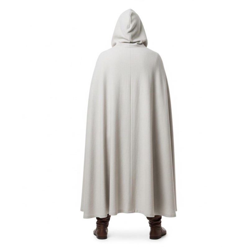 Handmade Medieval Leather Hooded Cloak – White Assassin-inspired Cape ...
