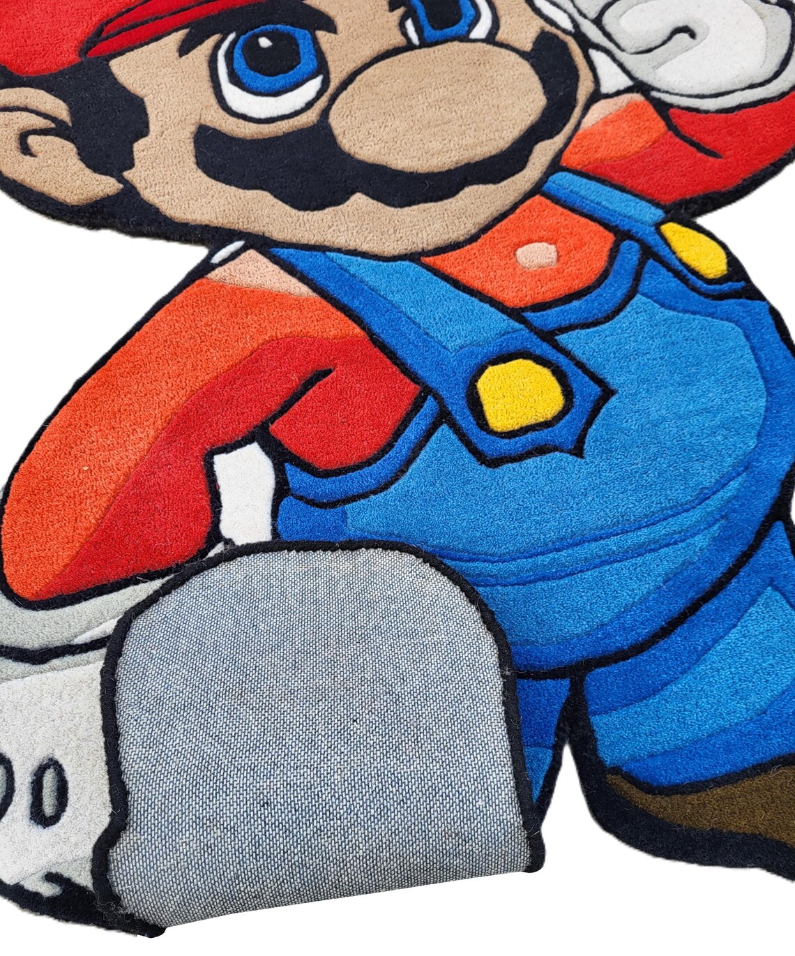Mario Cartoon Kids Wool Rug 3x5 | Colorful Playroom Area Rug for ...