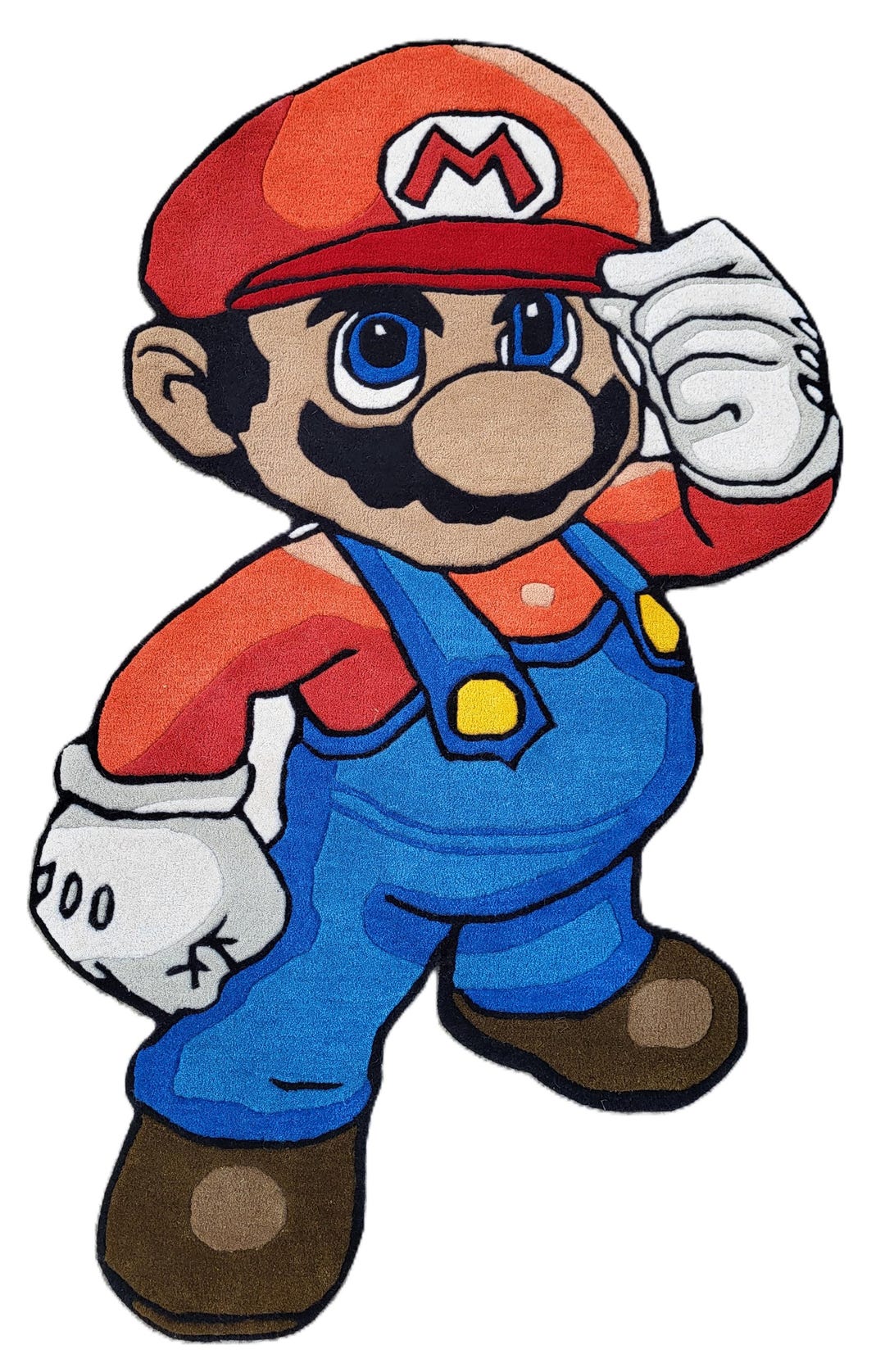 Mario Cartoon Kids Wool Rug 3x5 | Colorful Playroom Area Rug for ...