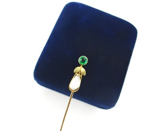 Emerald Stick Pin - Etsy