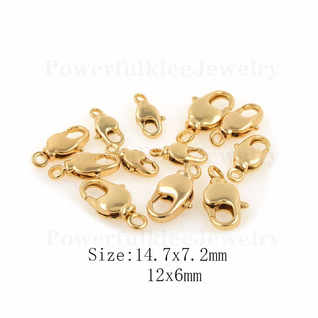 18K Gold Filled Lobster Clasp Gold Lobster Claw for DIY Jewelry Finding ...