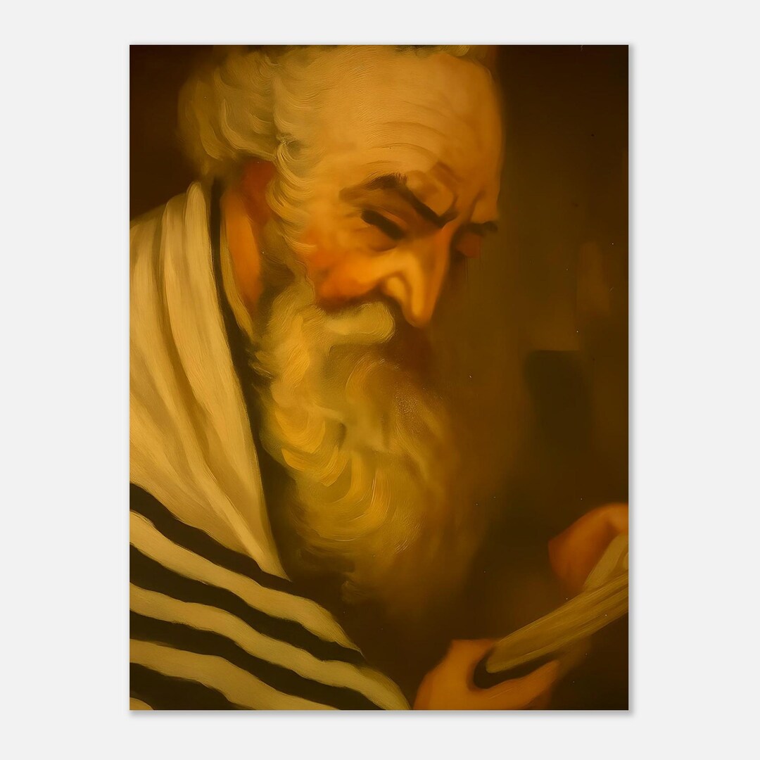 Rabbi Jewish Reading Artwork Judaica – Museum-quality Matte Paper ...