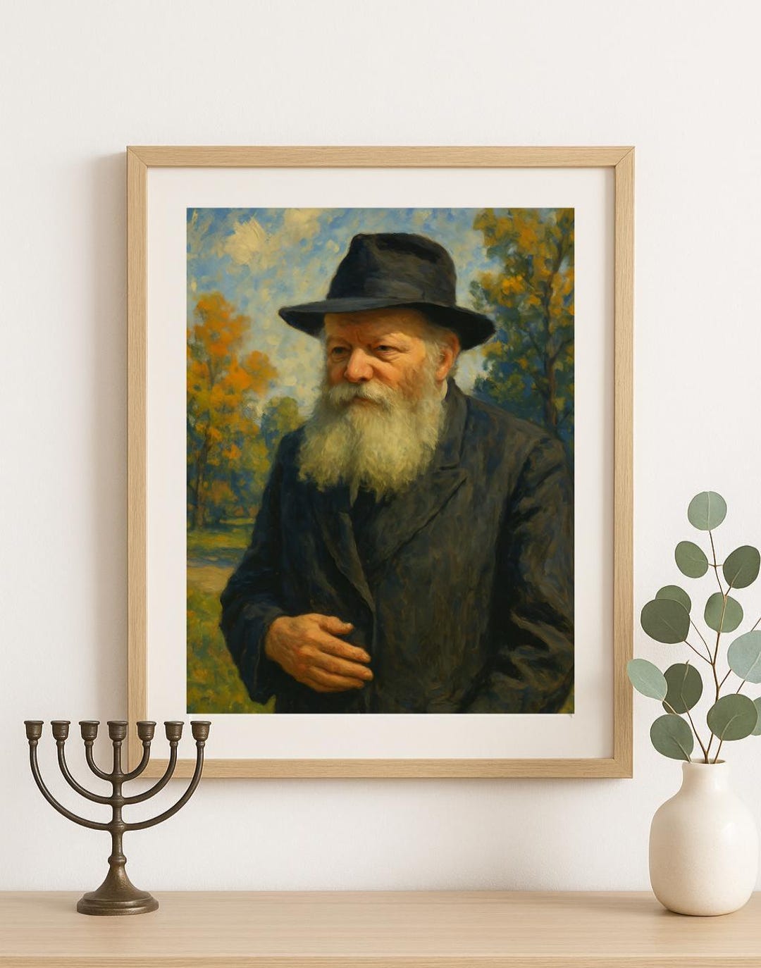 Lubavitcher Rebbe Framed Poster — Rabbi Menachem Mendel Schneerson ...