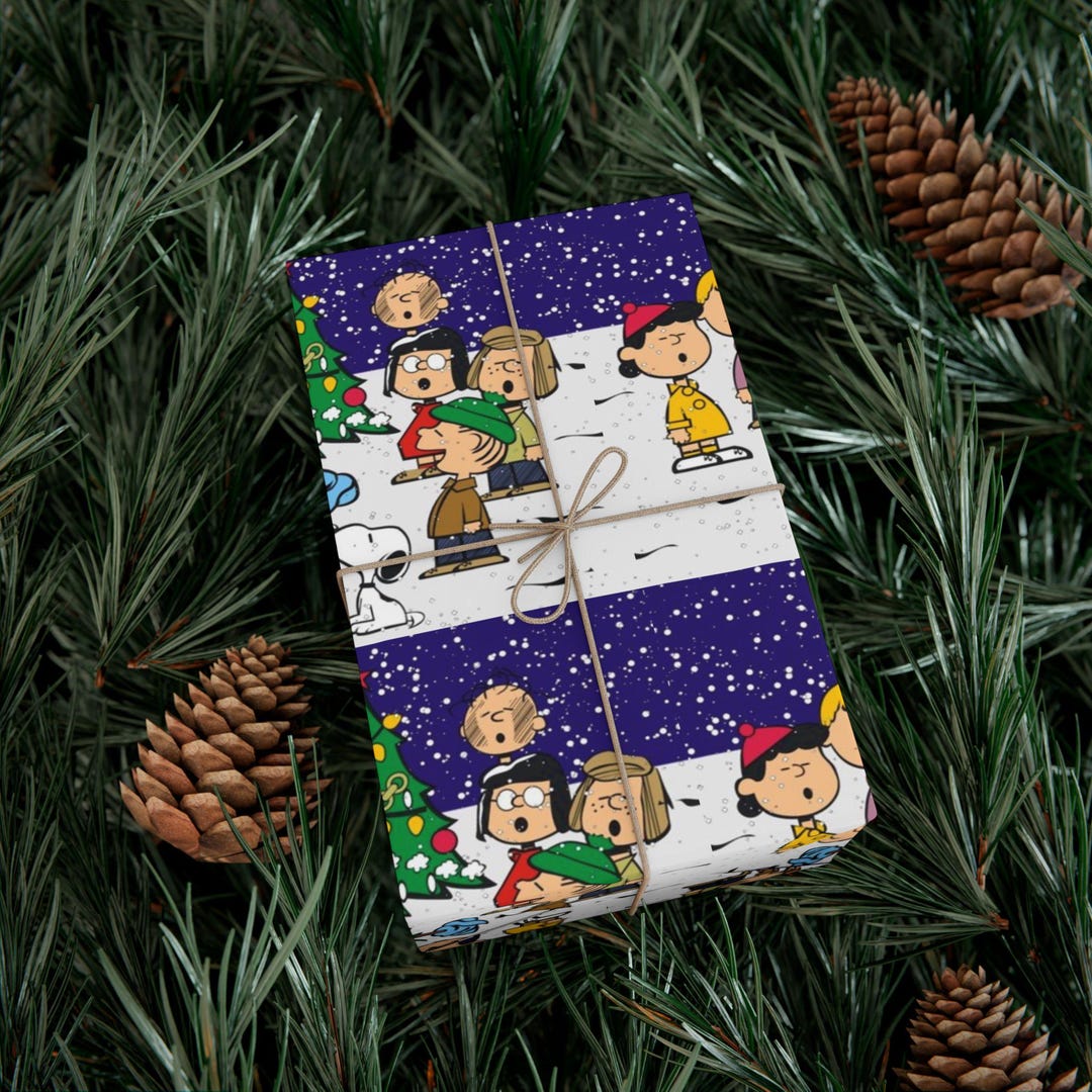 Christmas Gift Wrap Papers, Festive Holiday Wrapping, Snoopy and ...