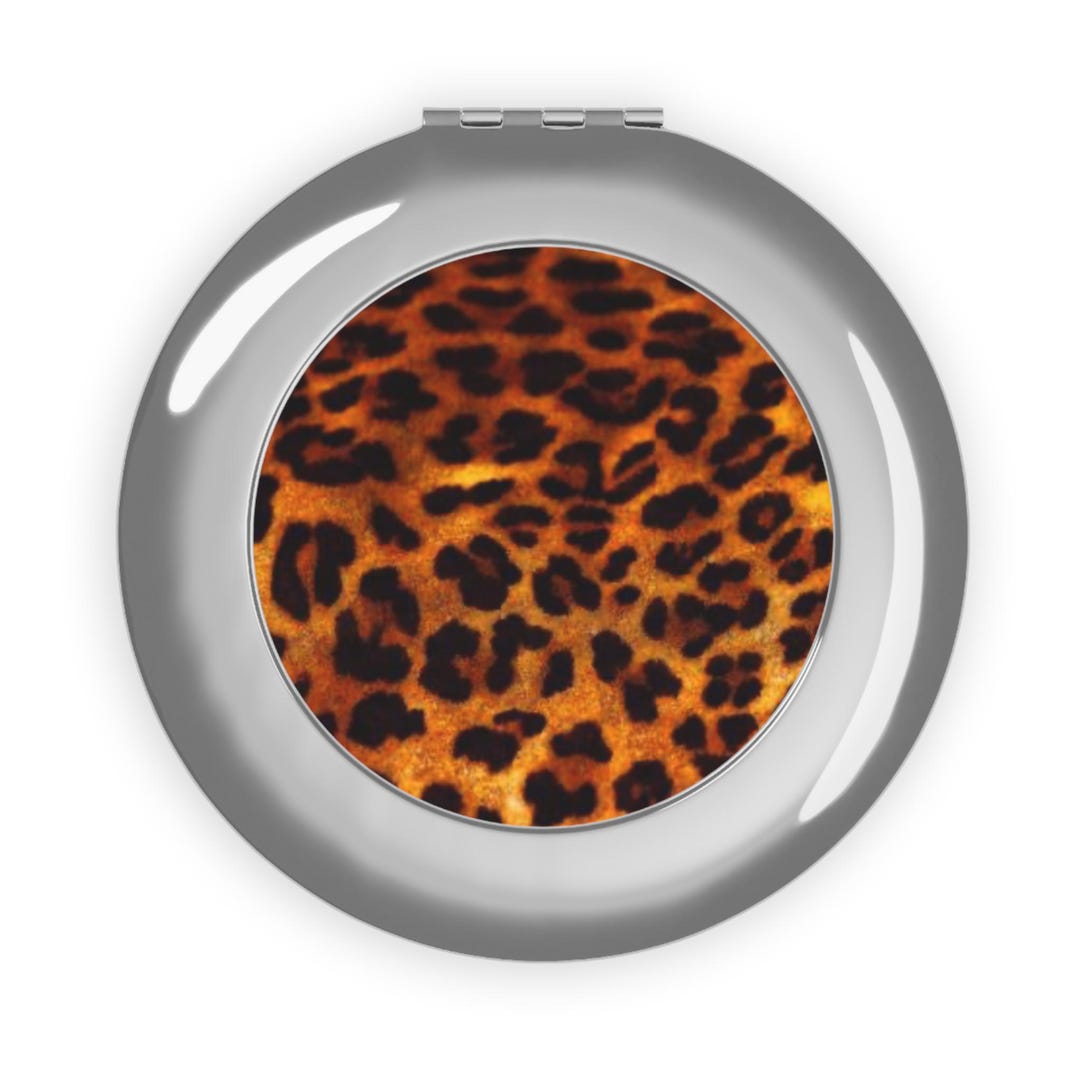 Leopard Print Compact Travel Mirror - Etsy