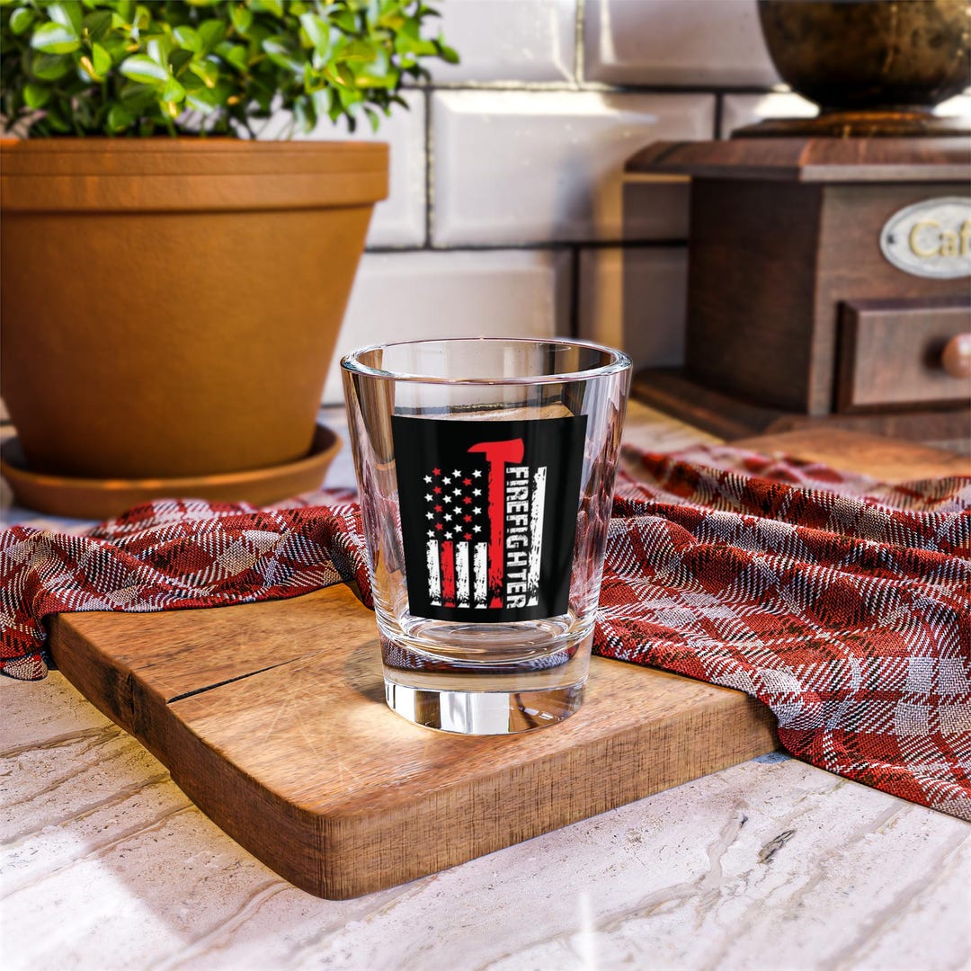 Firefighter Shot Glass, 1.5oz - Etsy