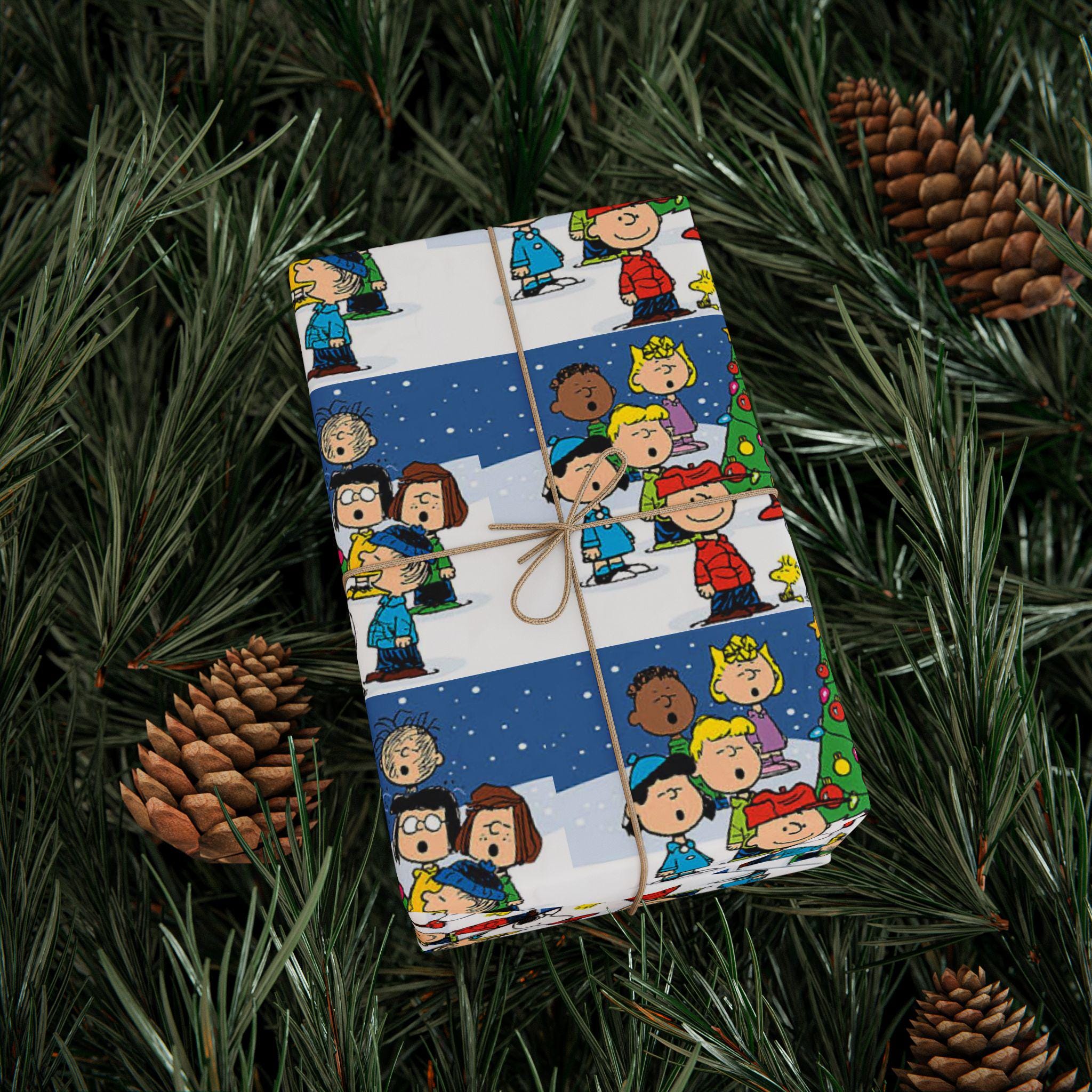 Festive Peanuts Gang Wrapping Paper, Glossy or Matte Finish - Etsy