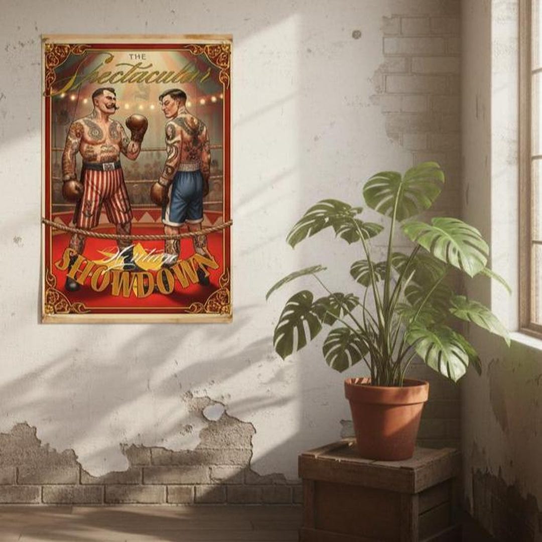 Vintage Boxers Poster From the 1900s - Retro Sports Decor Poster - Etsy