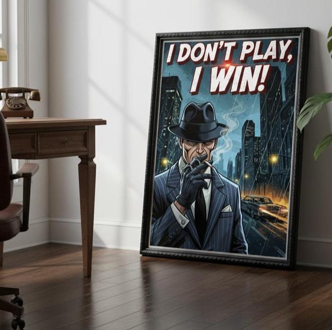 Poster Poster Gangster Motivation Comics "i Win!" - Etsy