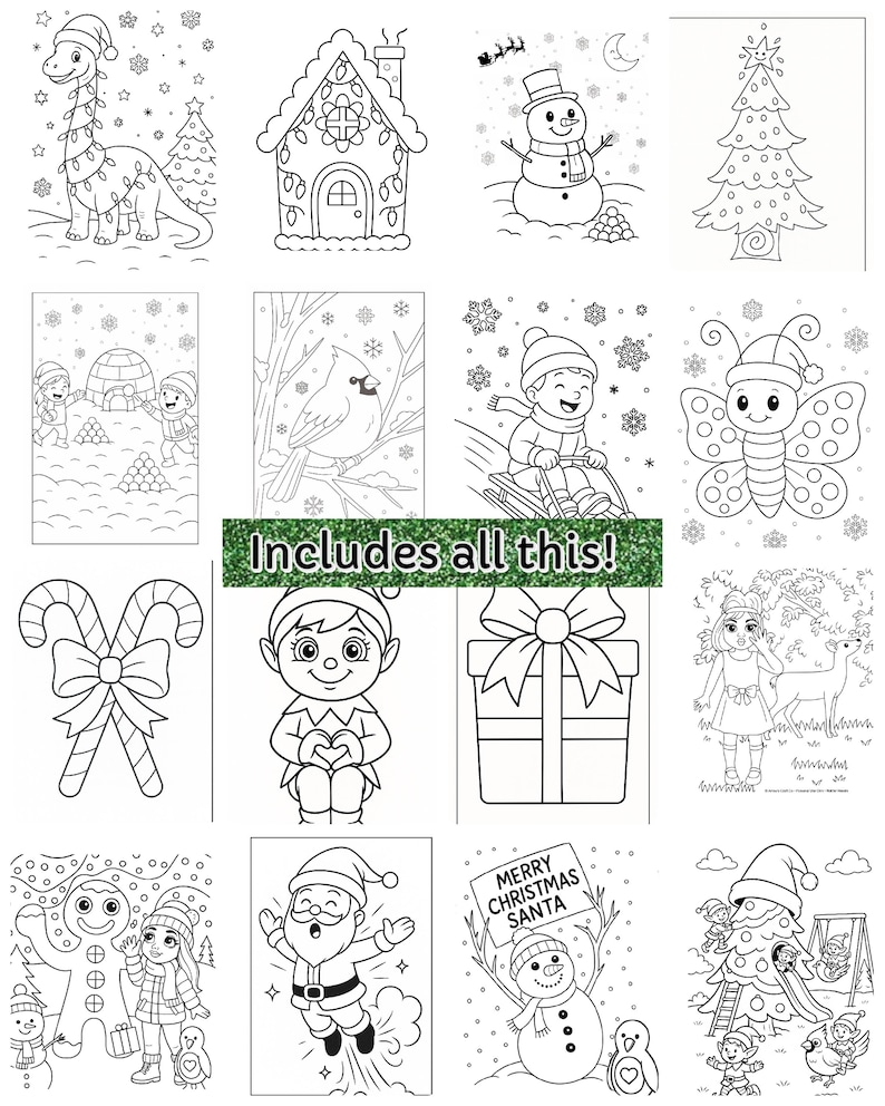 Snow Day Coloring Pages for Kids – Winter Break Printable Activity Pack ...