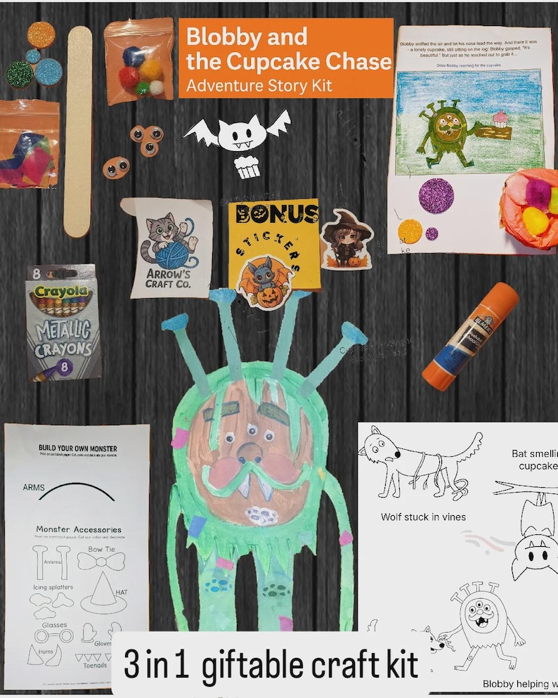 Storycraft Kit for Kids | Build a Monster Puppet, Create a Storybook ...