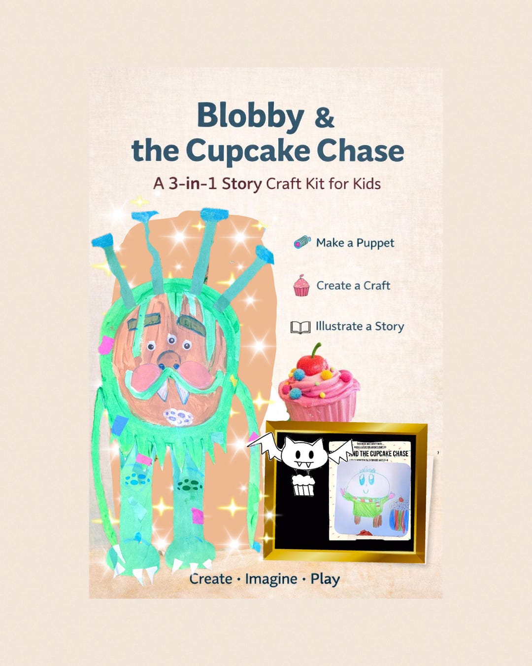 Storycraft Kit for Kids | Build a Monster Puppet, Create a Storybook ...