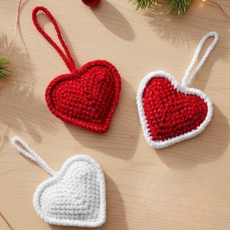Heart Ornaments Pattern - Etsy UK