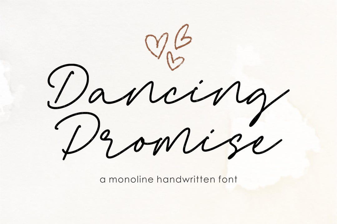 Dancing Promise Font, Handwritten Script Font, Cursive Font, Cricut ...