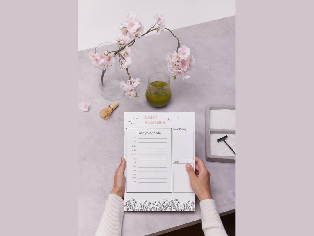 Bird Design Minimalist Planner Set: Printable Daily, Weekly, Meal ...