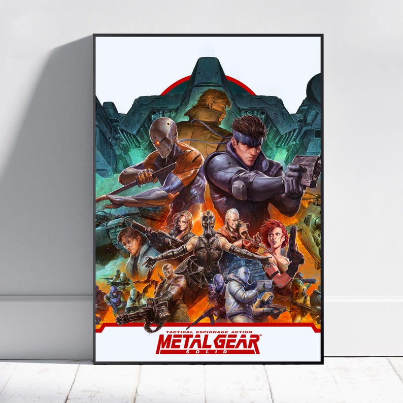 Metal Gear Solid Poster | Solid Snake Wall Art | Game Print #3 - Etsy