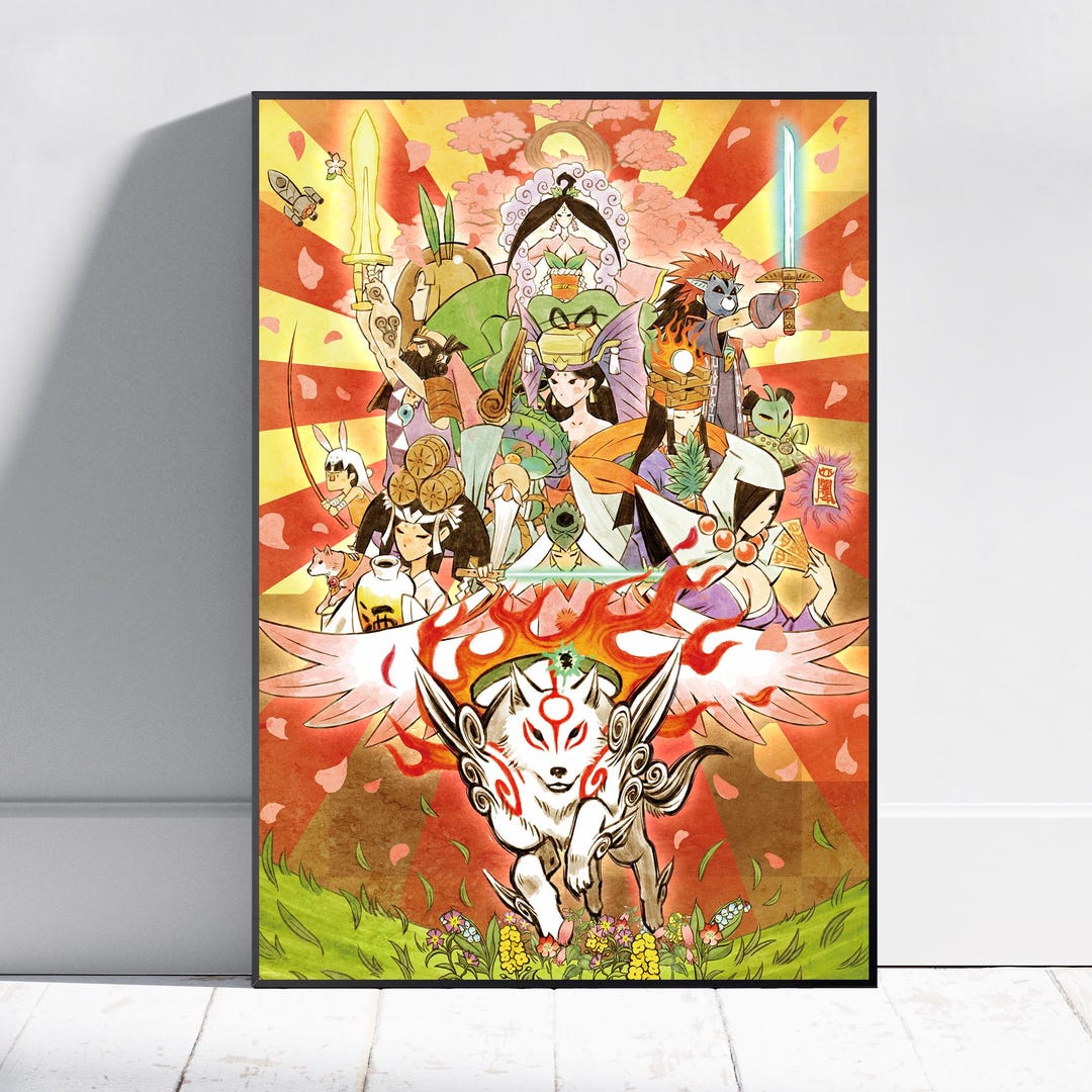 Okami Poster | Amaterasu Wall Art | Game Print - Etsy