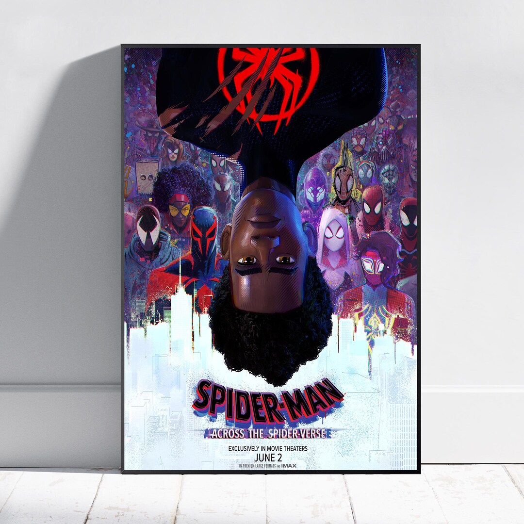 Spider Man Into the Spider Verse Poster, Miles Morales Wall Art, Game ...