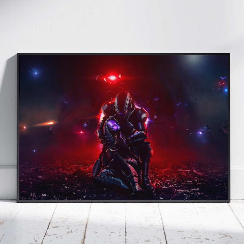 Mass Effect Poster, Commander Shepard Wall Art, Game Print #2 - Etsy