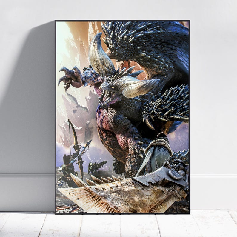 Monster Hunter World Poster | Iceborne Wall Art | Game Print - Etsy
