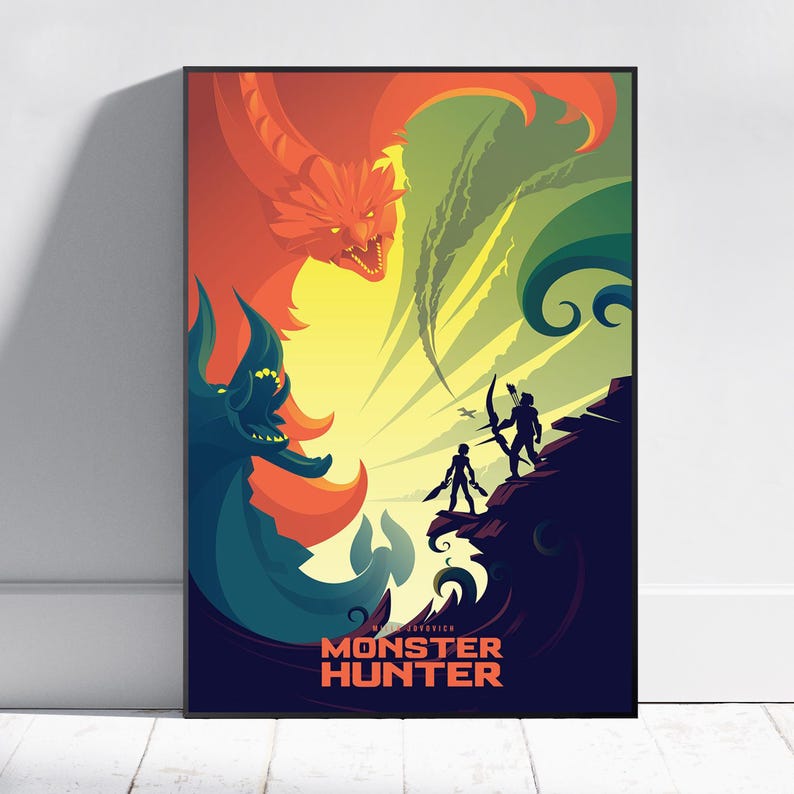Monster Hunter World Poster | Iceborne Wall Art | Game Print - Etsy