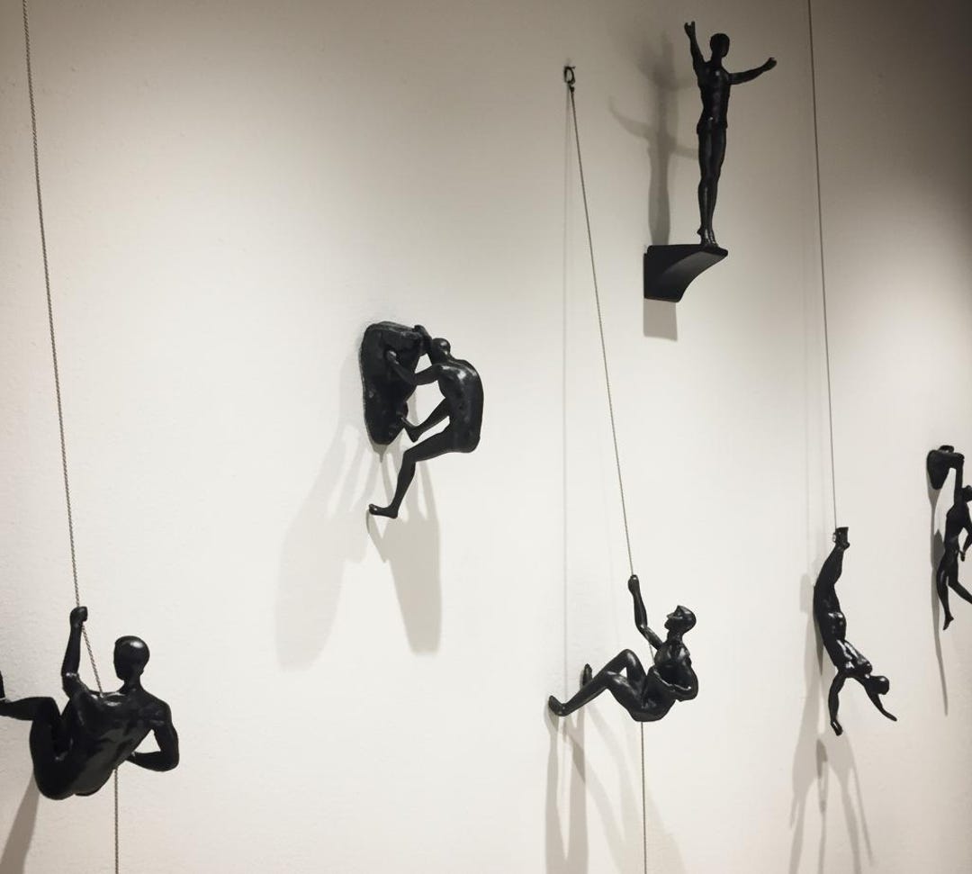 Climbing Man Wall Sculptures Modern Art Decor Abstract Climber
