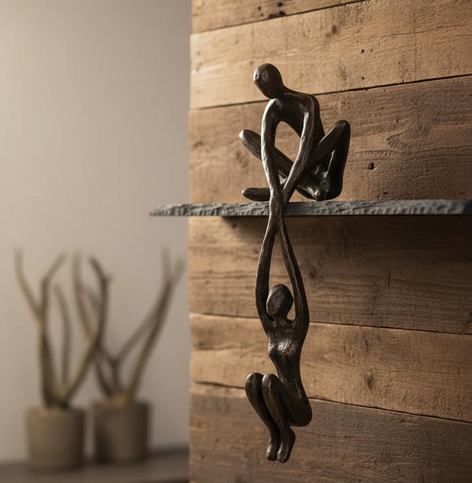 Helping Hand Wall Sculpture, Modern Abstract Human Figures Decor ...