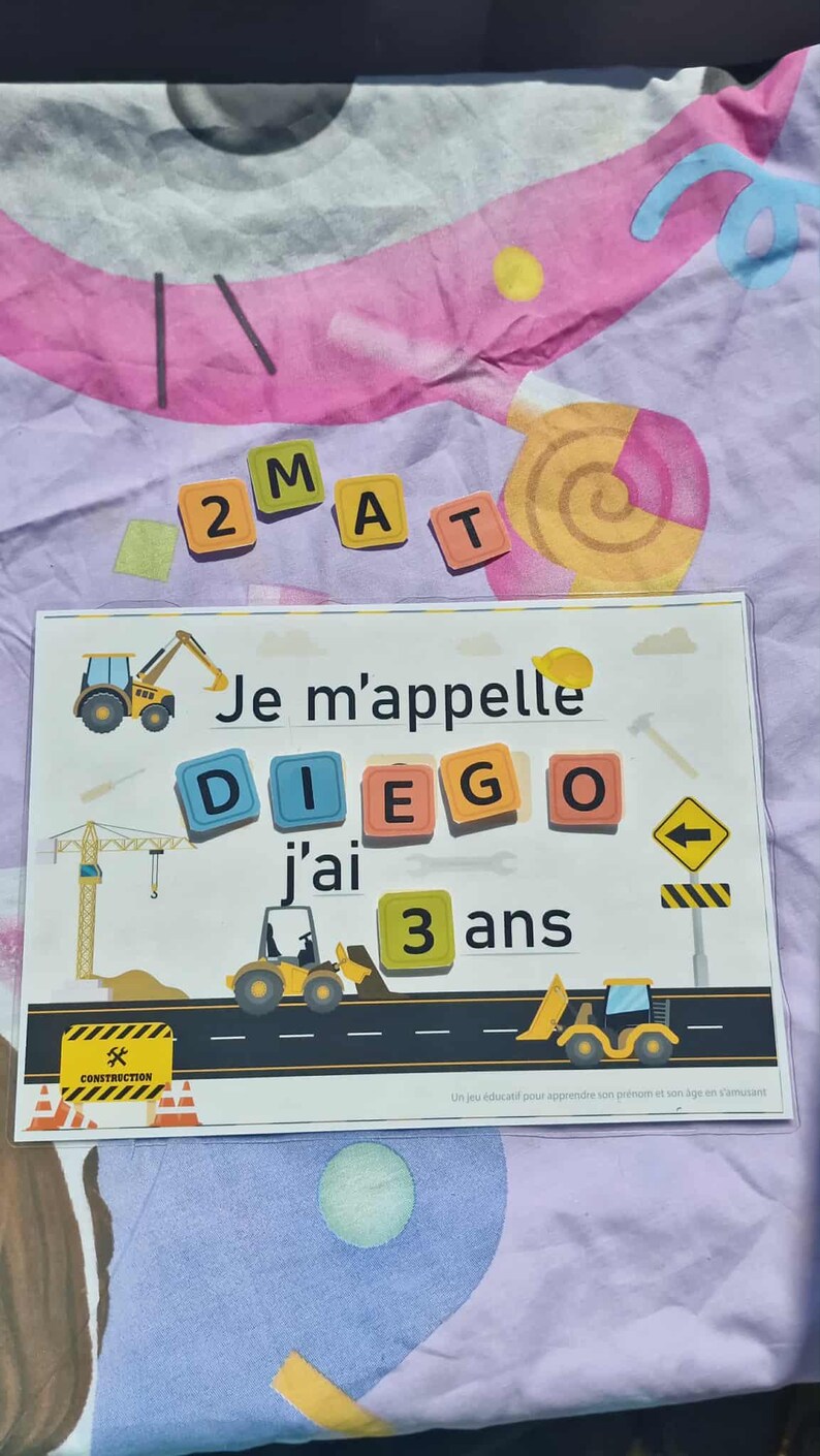 Personalized Child's First Name Poster PDF | Educational Game With ...