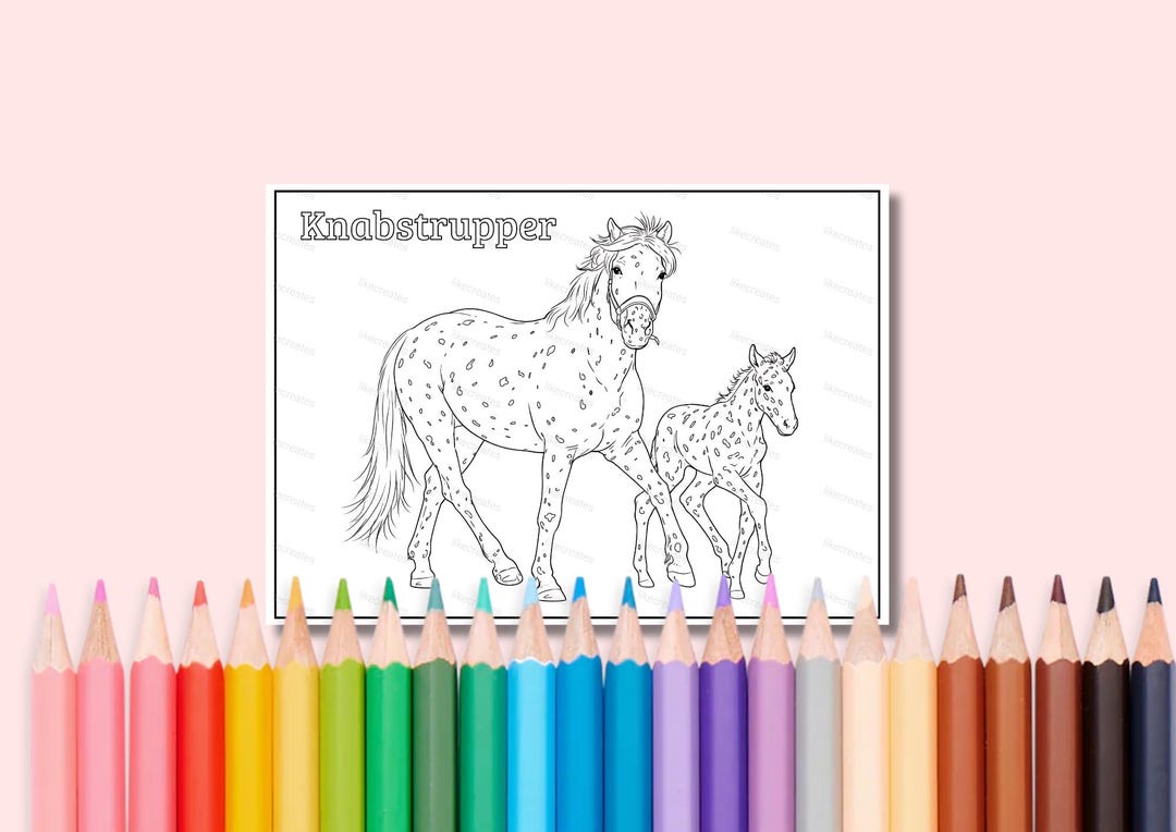 Horse Breeds Alphabet Coloring Pages, Educational Coloring Sheets ...