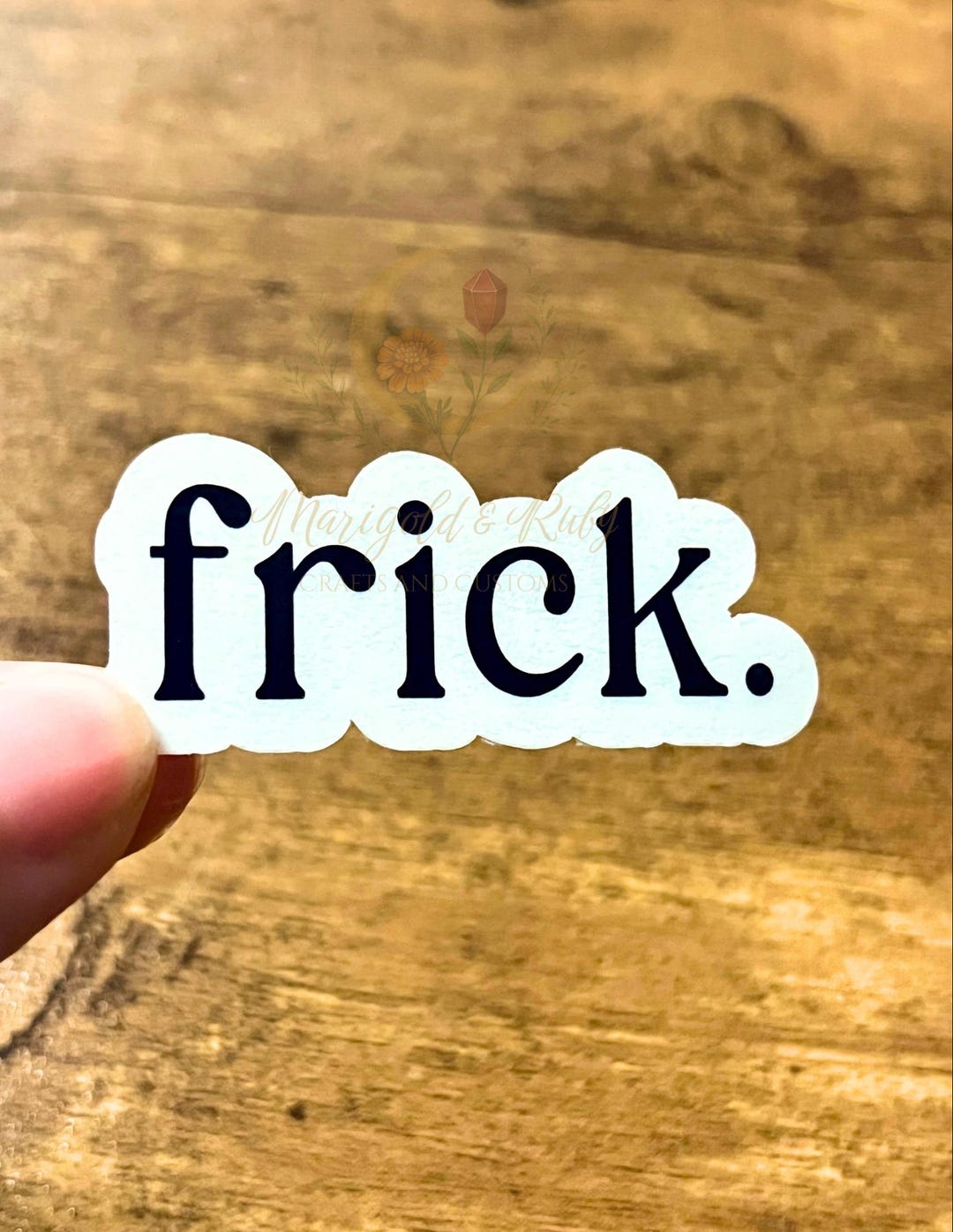 Funny 'frick.' Vinyl Sticker | Minimalist Laptop Decal - Etsy
