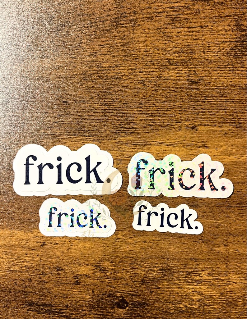 Funny 'frick.' Vinyl Sticker | Minimalist Laptop Decal - Etsy