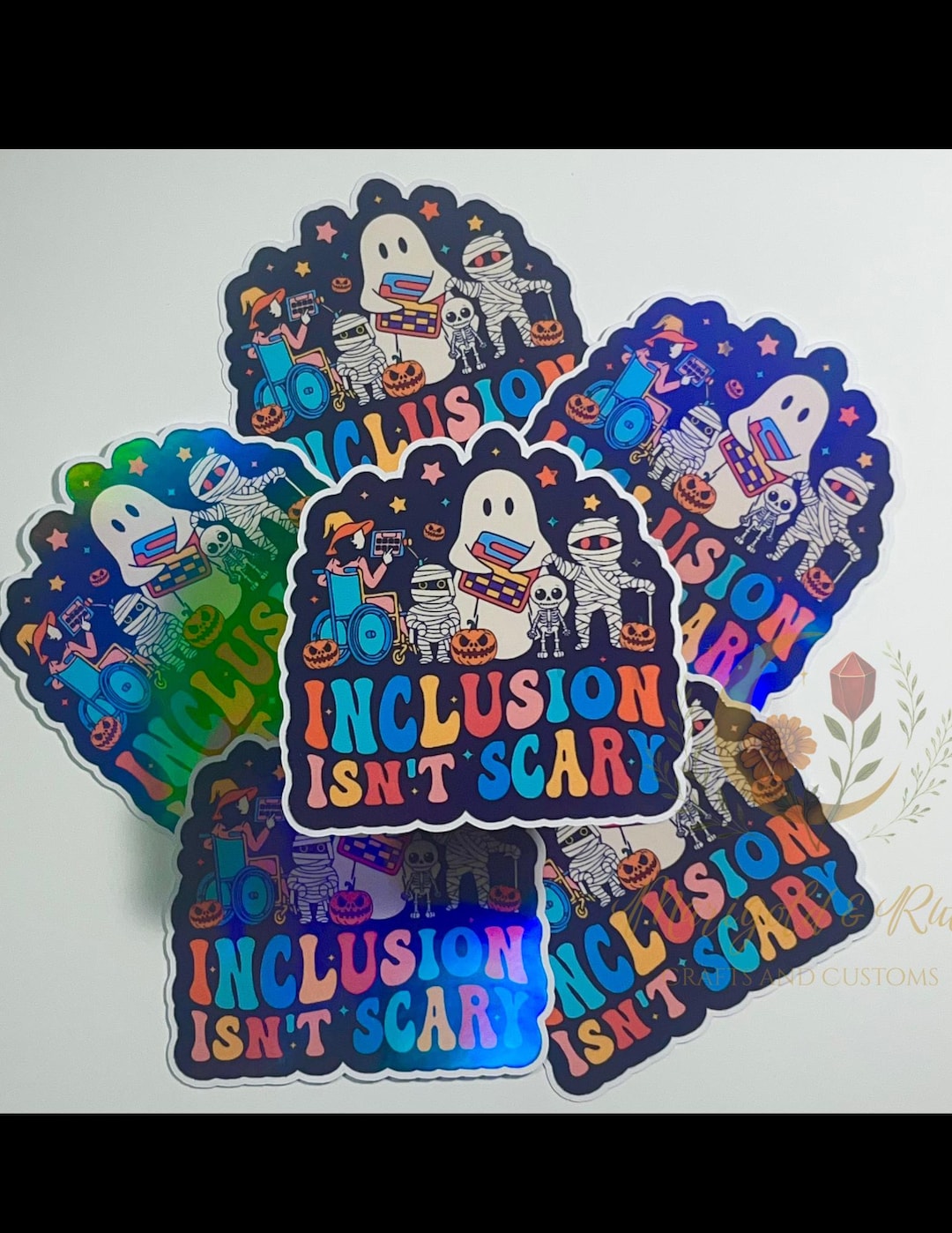 Inclusion Isn’t Scary Sticker: Holographic Halloween Disability ...