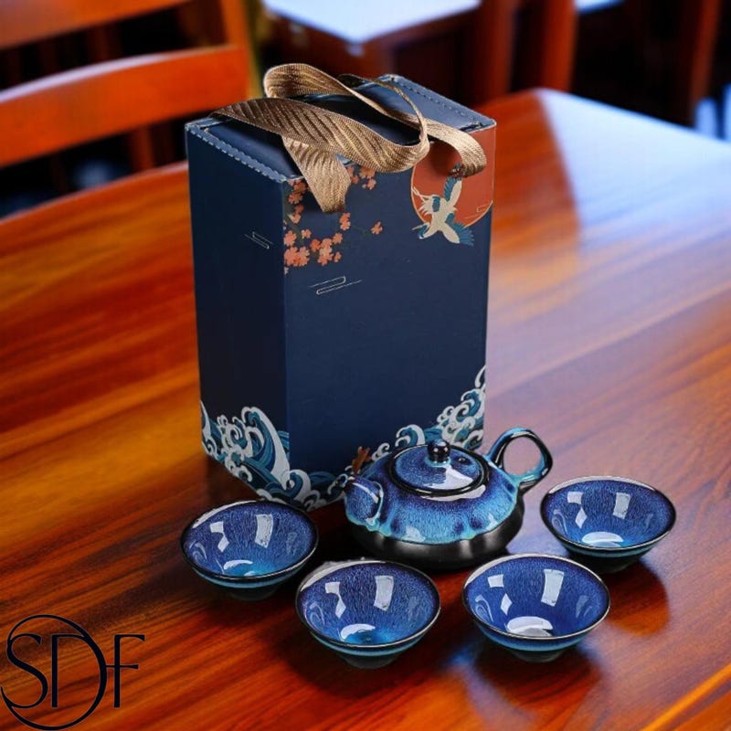 Chinese Pottery Tea Set - Etsy