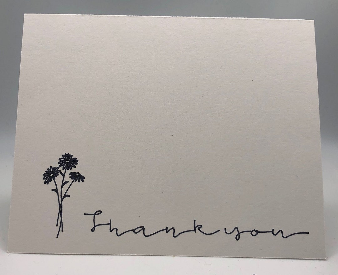 Minimalism, Simplistic. Thank You Card. Handmade/homemade, Blank Inside ...