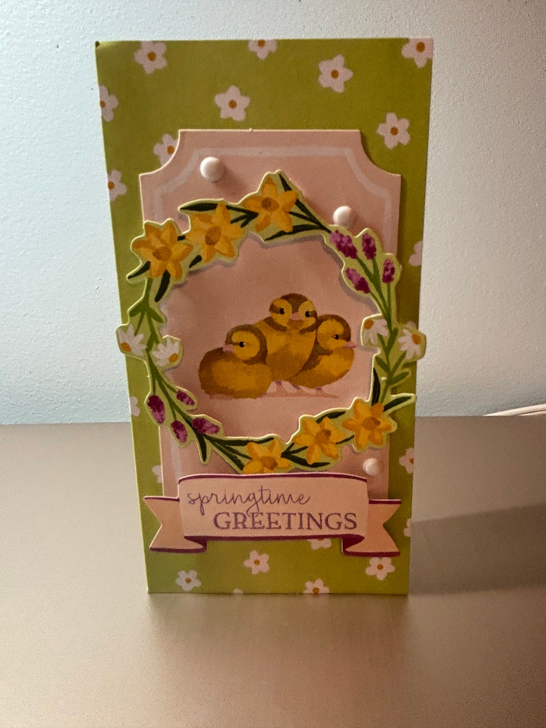 Springtime Greetings Handmade Card - Etsy