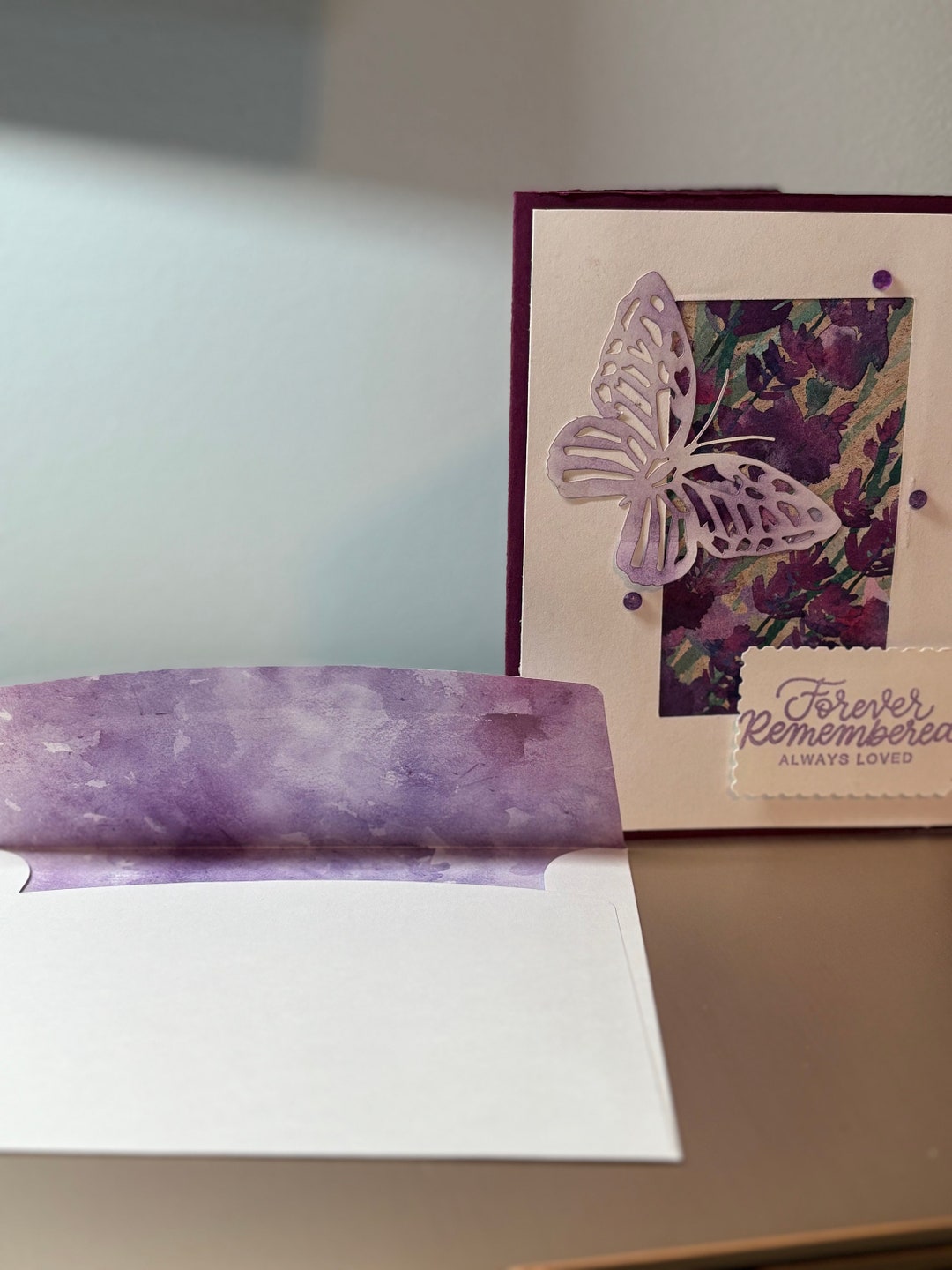 Handmade Butterfly Sympathy Card - Etsy