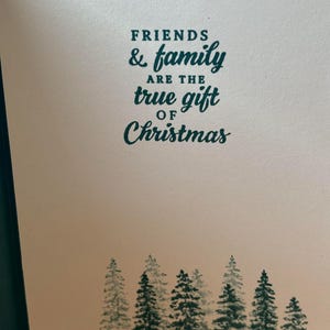 Beautiful Handmade Evergreen Trees Christmas Card With Matching ...