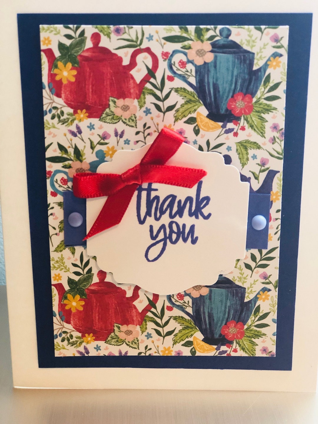 Handmade Teapot Thank You Card - Etsy