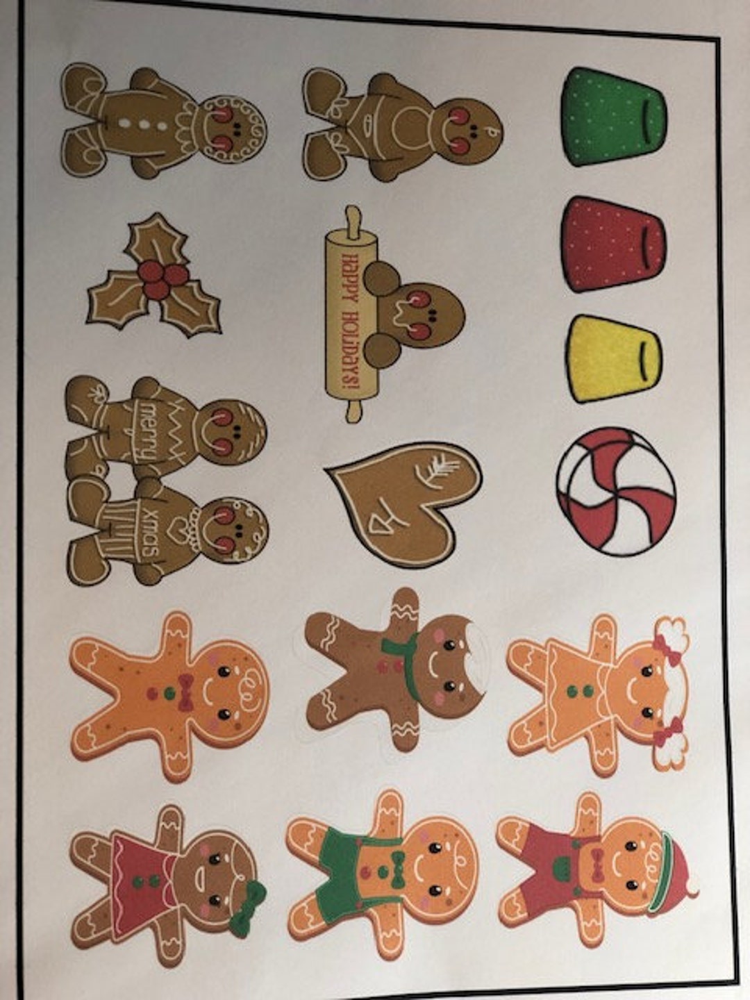 Gingerbread and Gumdrop Stickers - Etsy